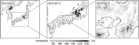 Domain Nesting Experiment The Computational Domains Are Triply Nested