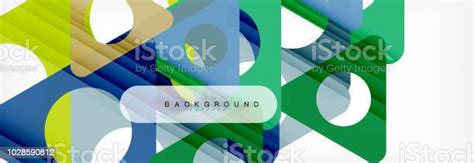 기하학적 배경 원형 및 삼각형 모양 배너입니다 브로슈어 또는 전단지 프레 젠 테이 션 및 웹 디자인 레이아웃에 대 한 그림 0명에 대한 스톡 벡터 아트 및 기타 이미지
