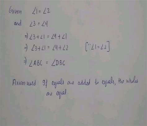 State The Euclids Axiom Used In The Following Statements Acb Dcb