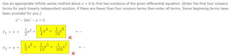 Solved Use An Appropriate Infinite Series Method About X Chegg