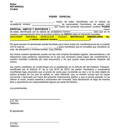 Modelo De Carta Poder Simple Para Realizar Tramites Tramites Rd