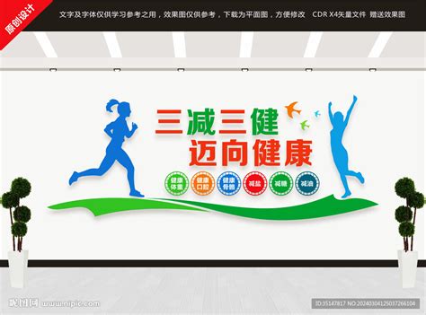 三减三健设计图 展板模板 广告设计 设计图库 昵图网