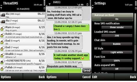 Thread Sms View Chat Like Sms With Smiley Support In S60 V5
