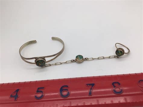 Mexico Braclet Ring Combo With Stone Chips