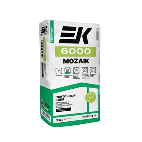 Клей для плитки, керамогранита, камня и мозаики ЕК 6000 Mozaik (класс ...