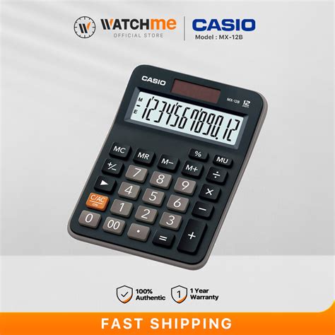 Casio Calculator MX B Mini Desk Type Calculator Digits Solar Battery Lazada
