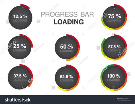 Color Modern Circle Progress Bar Loading Stock Vector Royalty Free Shutterstock