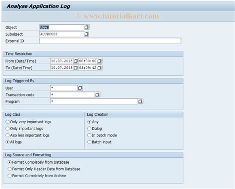 ACCR SAP Tcode Display Accruals Deferrals Log