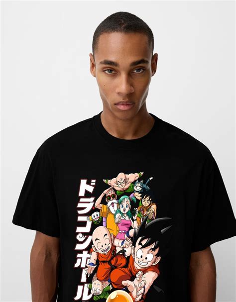 T Shirt Dragon Ball Manches Courtes Homme Bershka