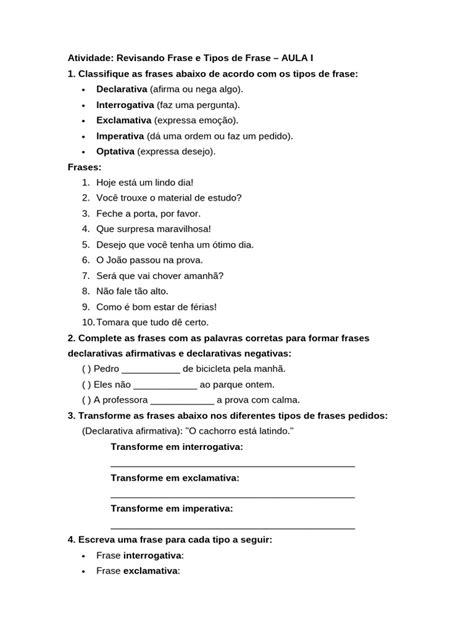 Atividade De Revisao 7 Ano Pdf