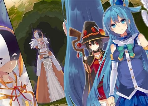 Konosuba Hd Wallpaper Darkness Aqua And Megumin Adventure