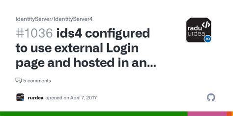Ids4 Configured To Use External Login Page And Hosted In An Application