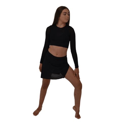 Grace Dance Skirt Black Adult Sale Spangles Dancewear