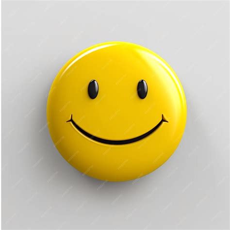 Premium Ai Image Smiling Yellow Emoticon On White Background 3d Rendering