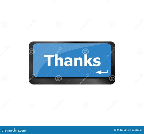A Thanks Message On Enter Key Of Keyboard Stock Illustration
