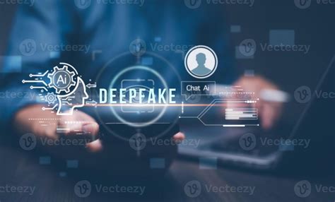 Deepfake Concept Facial Tracking Detection And Recognition Technology
