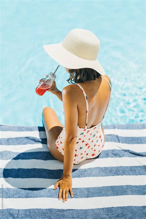 Girl Drinking Fruit Juice By Stocksy Contributor Marc Bordons Artofit
