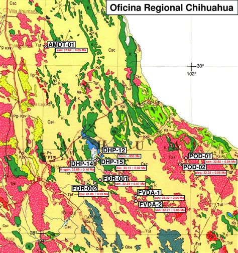 Sample Location For Samples Collected By Geologists From The Oficina