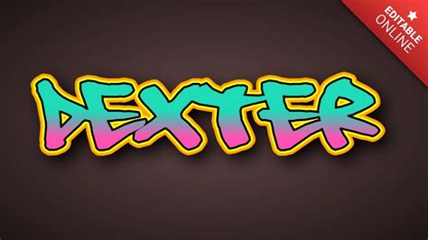 Dexter Graffiti Text Effect Generator