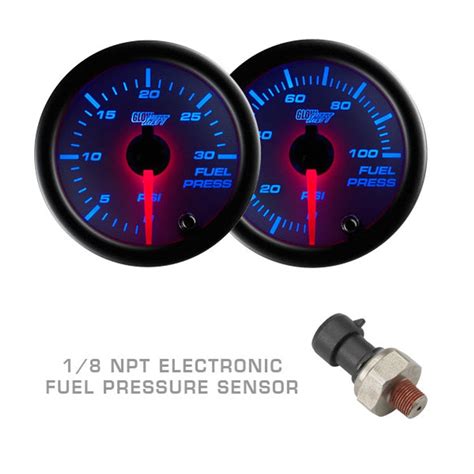 Glowshift Gauges White 7 Color 3 Gauge Diesel Set 60 Psi Boost 1500° F Exhaust Gas