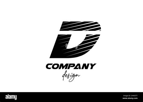 Black And White D Alphabet Letter Logo Icon Creative Design For