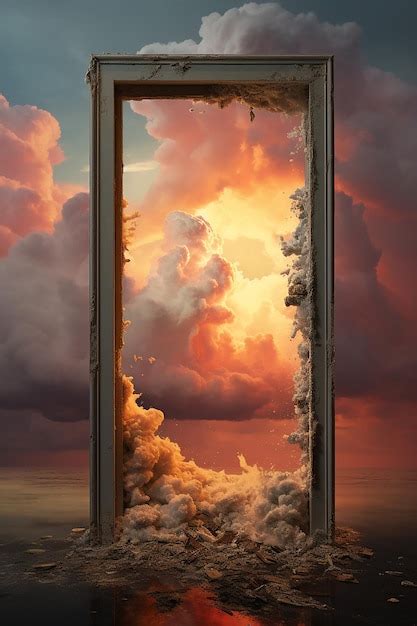 Premium Ai Image Apocalypse Window Frame