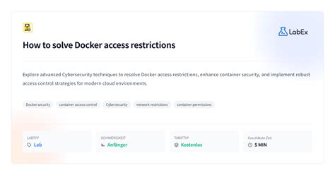 Docker Zugriffseinschränkungen Lösen Anleitung Labex