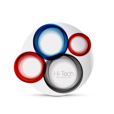 Premium Vector Circle Web Layout Digital Techno Spheres Web Banner Button Or Icon With Text