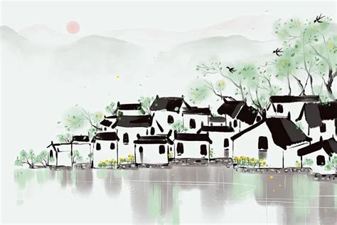 江南水乡 素材水墨风免扣素材