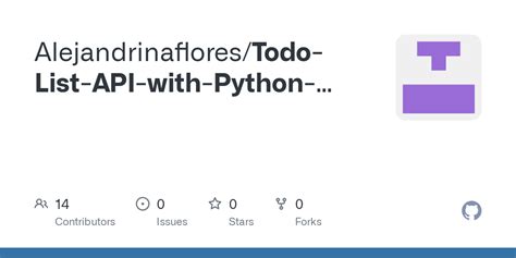 Github Alejandrinaflorestodo List Api With Python Flask Interactive