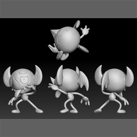 Stl File Pokemon Impidimp Morgrem Grimmsnarl 🐉・3d Printer Model To Download・cults