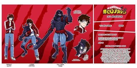Bnha Oc Commish Leo Anderson Ref Sheet By Feerocomics On Deviantart