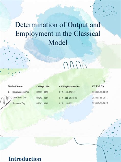 determination of output and employment economics pdf labour