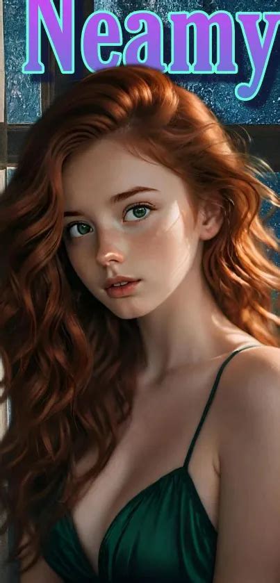 Stunning Redhead Art Wallpaper Free Download