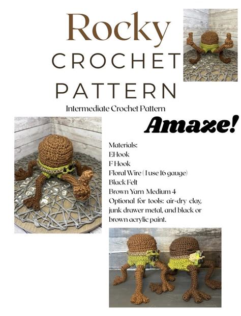Rocky Crochet Pattern From Project Hail Mary Pattern Only Etsy