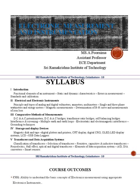 Unit 1 Introduction To Measurement System Pdf Observational Error