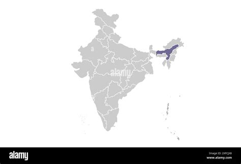 Assam Political Map1 State Of India Republic Of India Government