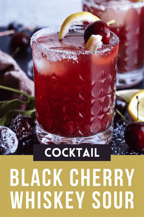 Black Cherry Whiskey Sour Cocktail The Oven Light