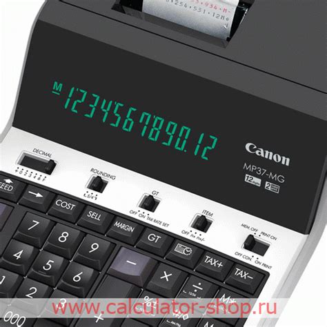Калькулятор CANON MP37-MG; функция Grand Total; функция Cost-Sell ...