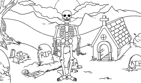 Esqueleto De Halloween Vector Premium