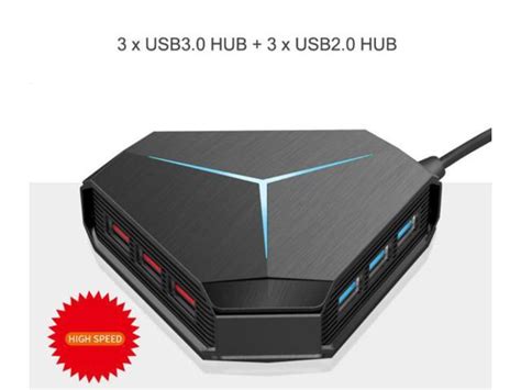 LUOM USB Hub Port USB Hub With Ft Cable For Multi Device Desktop Laptop Notebook PC
