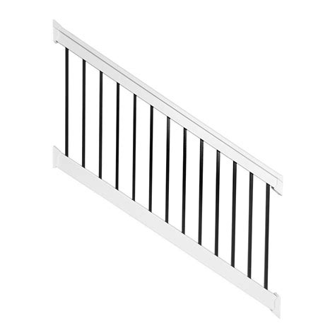 Weatherables Vilano 3 Ft X H 8 Ft W White Vinyl Stair Railing Kit WWR