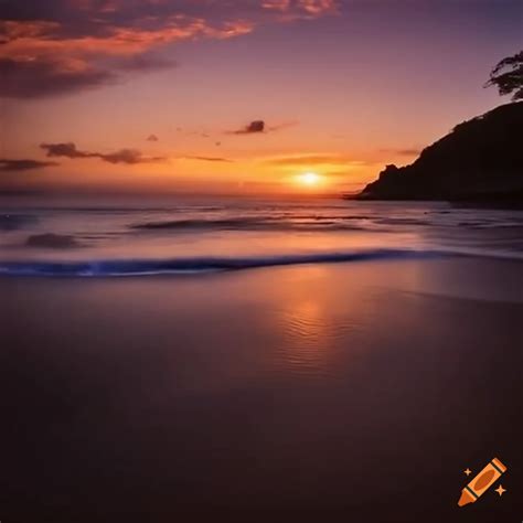 Vibrant Sunset At The Beach On Craiyon