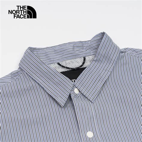 The North Face北面ue男款藍色吸濕排汗舒適透氣長袖襯衫｜885k8k2 Pchome 24h購物