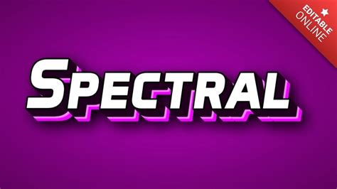 Spectral Purple Black White Text Effect Generator