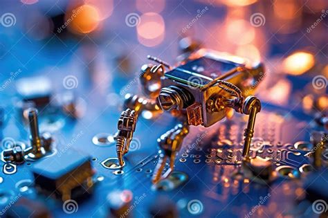 Microscopic Spy Robot In The Shape Of An Insect Generative Ai Stock