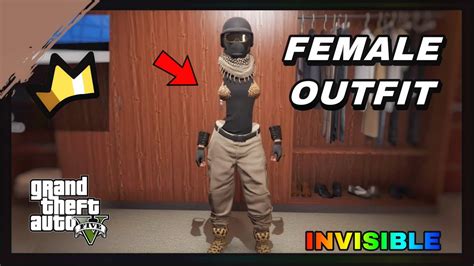 GTA 5 ONLINE FEMALE INVISIBLE ARMS GLITCH WITH TAN JOGGERS OUTFIT