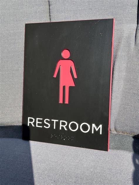 ADA Compliant Gender Neutral Restroom Signs You Can Personize Your Space By Adding Pops Of