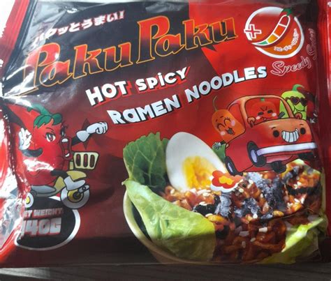 Hot Spicy Ramen Noodles Pakupaku Kalorie Kj A Nutriční Hodnoty