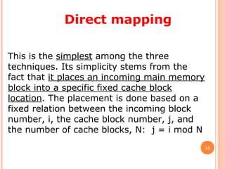 Computer Architecture Cache Memory Ppt